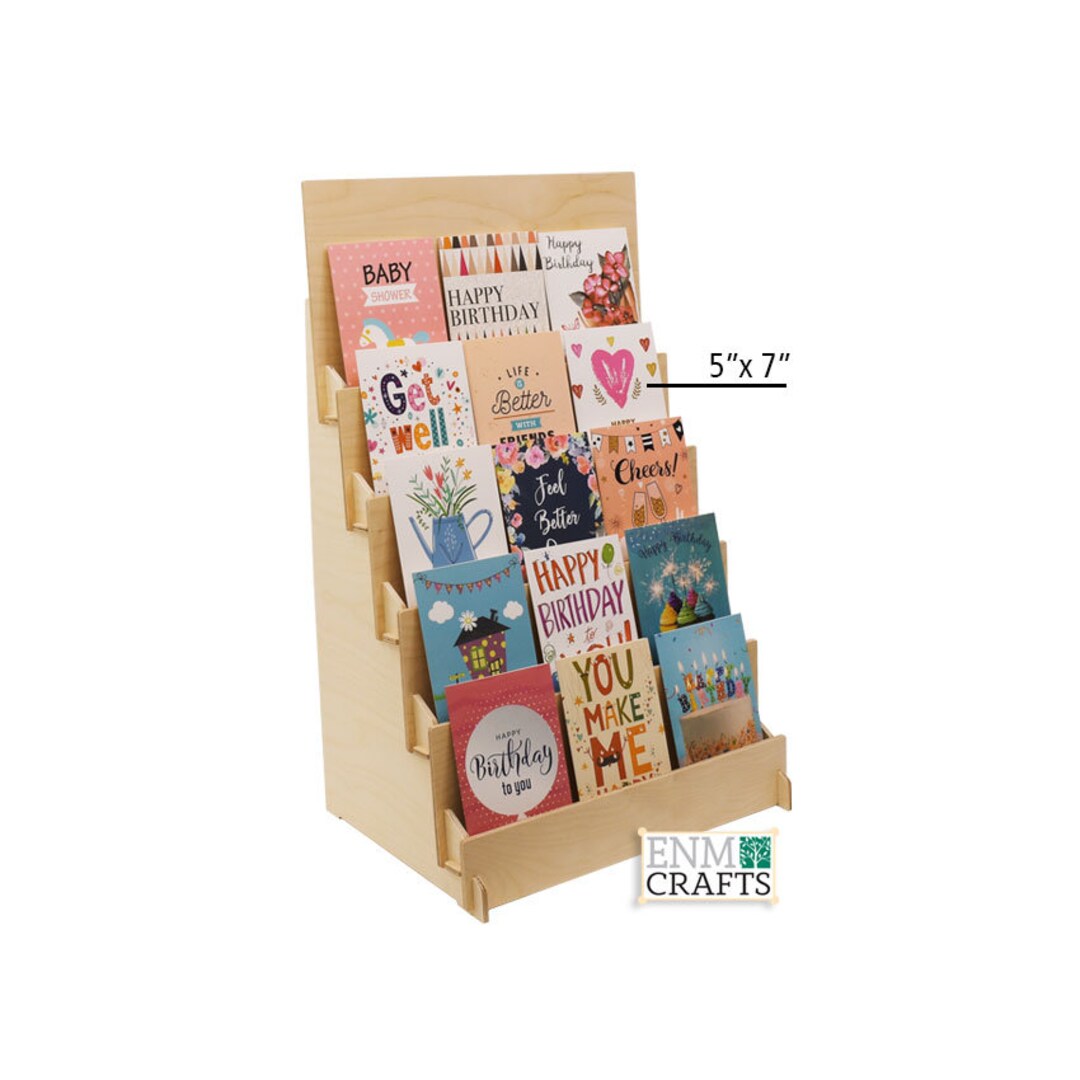 Greeting Card Display, Countertop 5 Tier Rack for Craft Trade Shows - Etsy