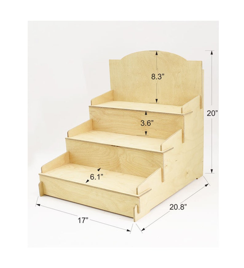 Vendor Display Stand 3-tier Wooden Countertop Rack Product | Etsy