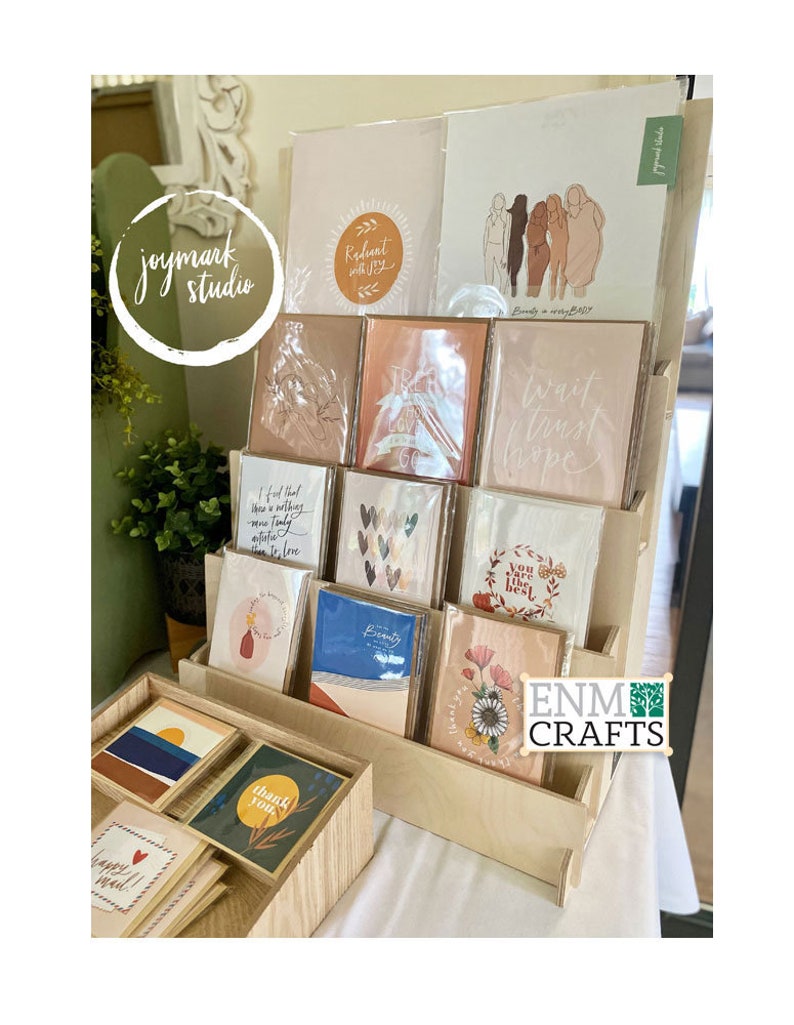 Greeting Card Display Countertop 4 Tier Rack for Craft Trade - Etsy