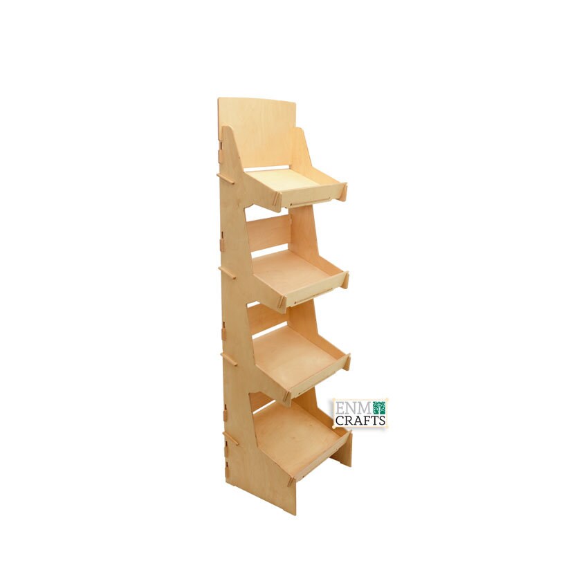 Slanted Retail Display Rack 4 Tier Floor Display Rack - Etsy