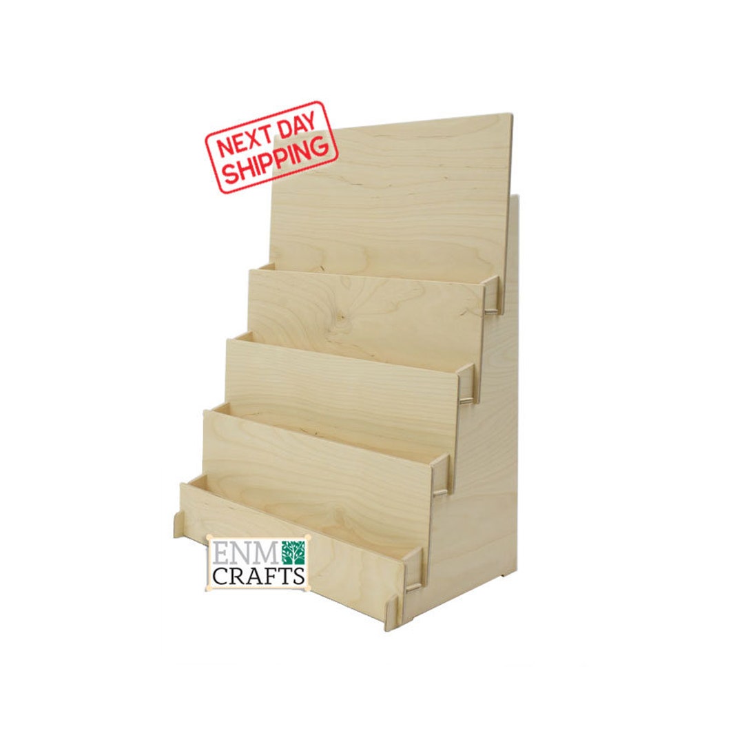 Greeting Card Display, Countertop 4 Tier Rack for Craft Trade Shows ...