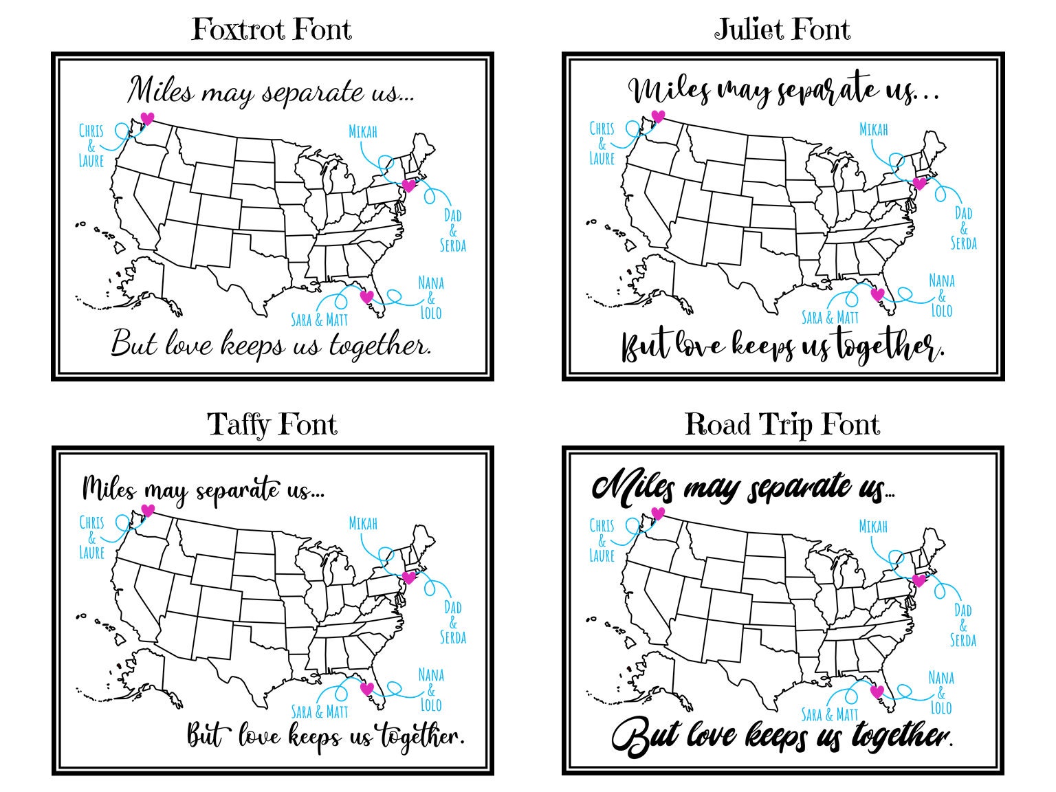 Map Usa Distance Miles
