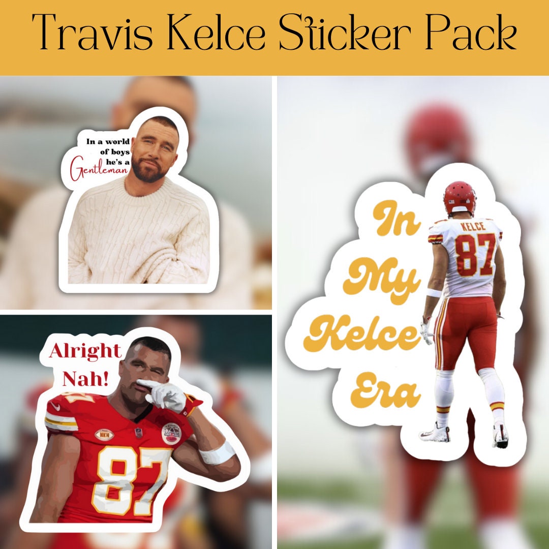 Travis Kelce Sticker Pack of 3 - Etsy