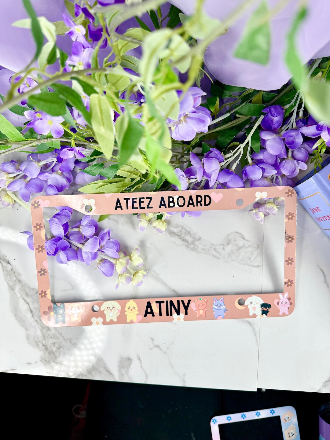 Aniteez License Plate Frame | Car Accessory | Ateez Plate | Ateez Mech ...