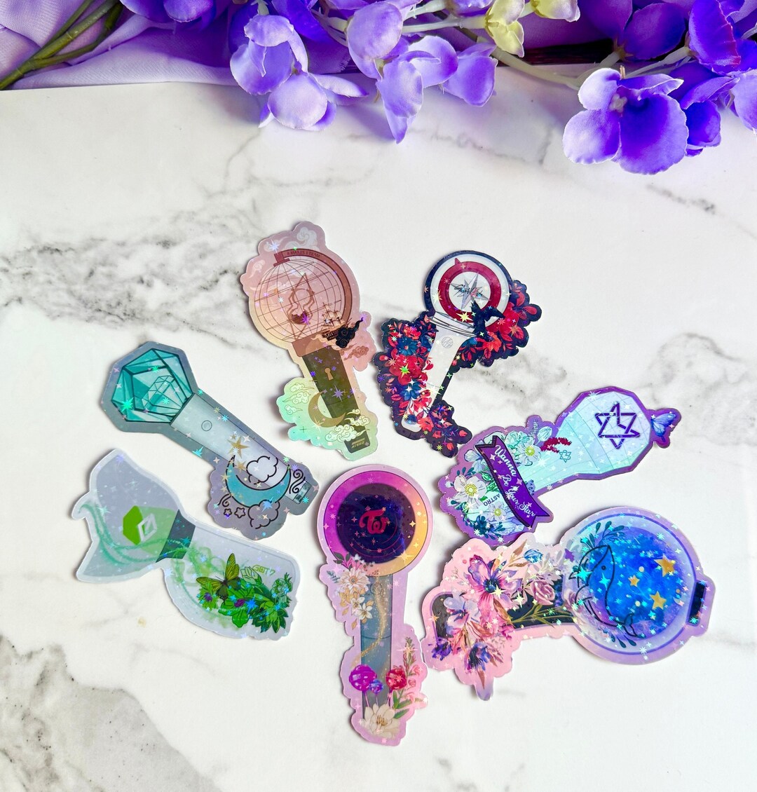 Lightsticks Stickers Waterproof |kpop Groups | Stray Kids| Ateez ...