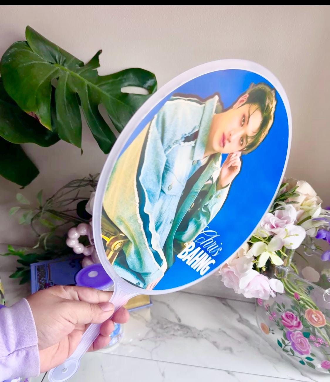 Custom K-pop Bias Picket Fan Sign: Round and Heart Shapes Available ...