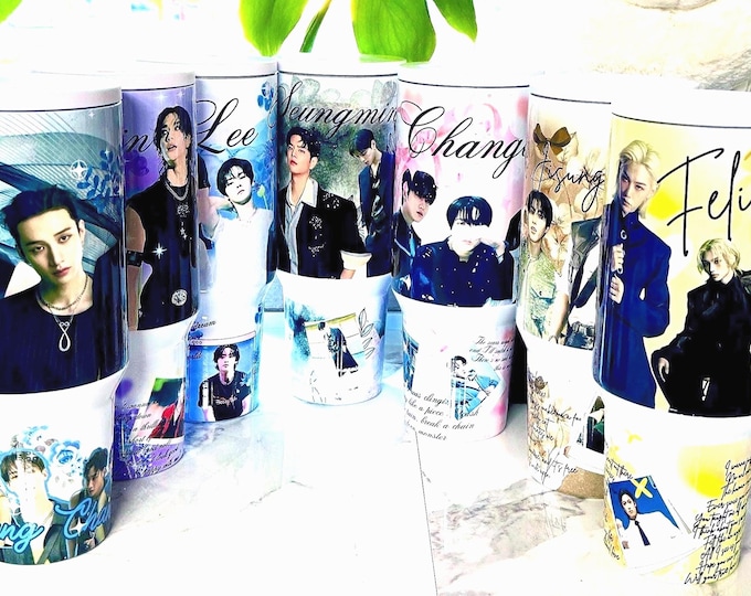 Stray Kids Cup, 40oz Tumbler, Felix, Bangchan, Hyunjin, Seungmin, Han ...
