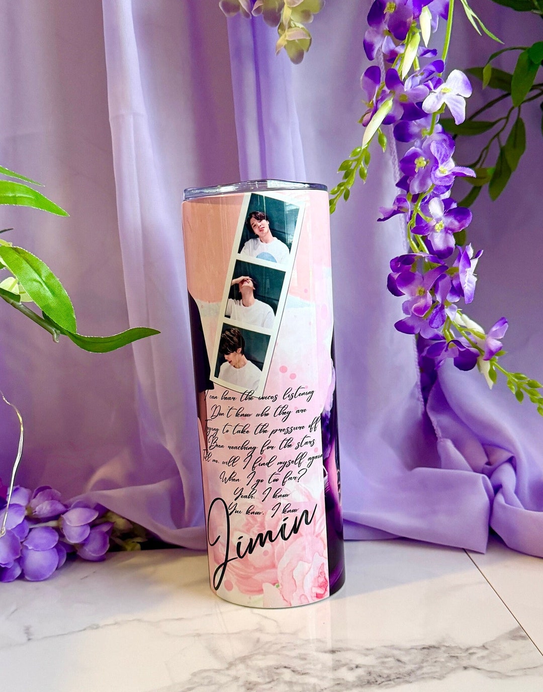 Jimin From BTS 20oz Tumbler Double Wall 8 Hours of Hot/cold BTS Kpop ...