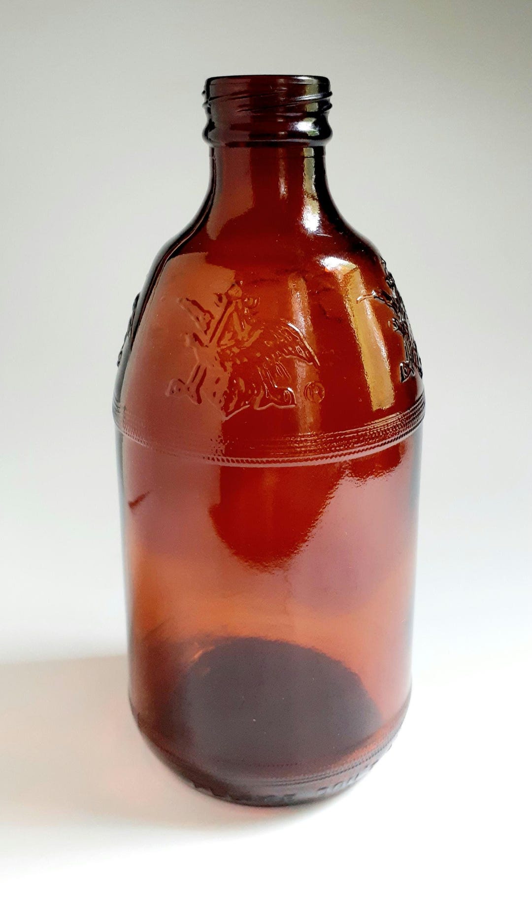 Anheuser Busch Budweiser Amber Beer Bottle 1977, Embossed Eagle 3 Sides ...