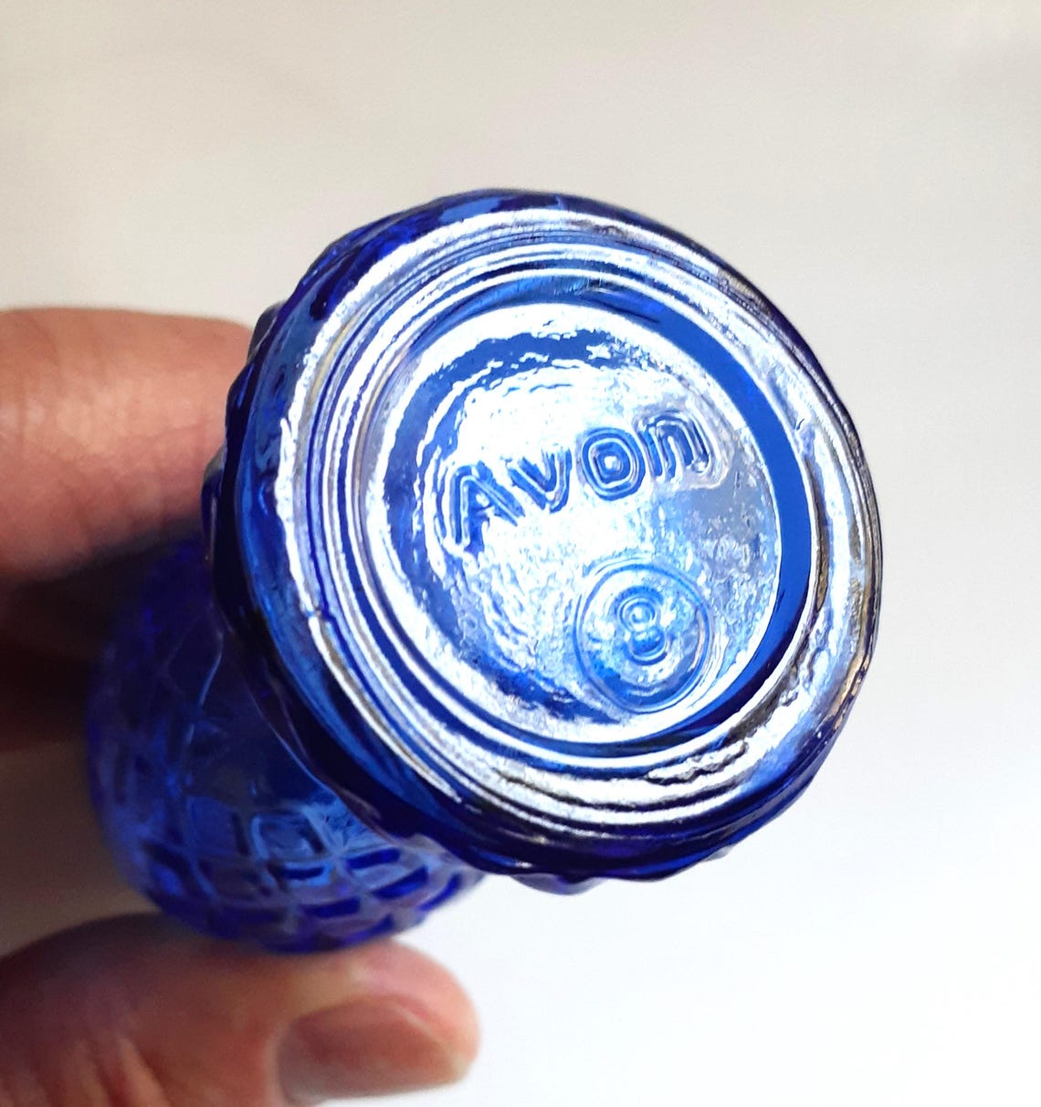 Avon Cobalt Blue Vintage Salt and Pepper Shakers. Glass With Plastic ...