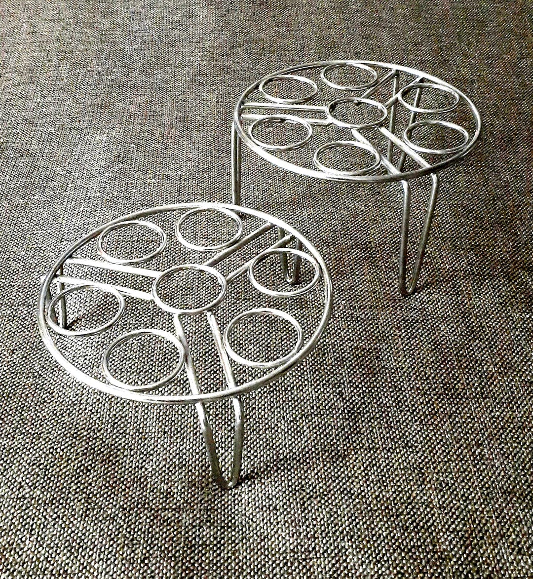 Two, Egg Steamer Racks, Stainless Steel, Two Heights, Each Holds Seven ...