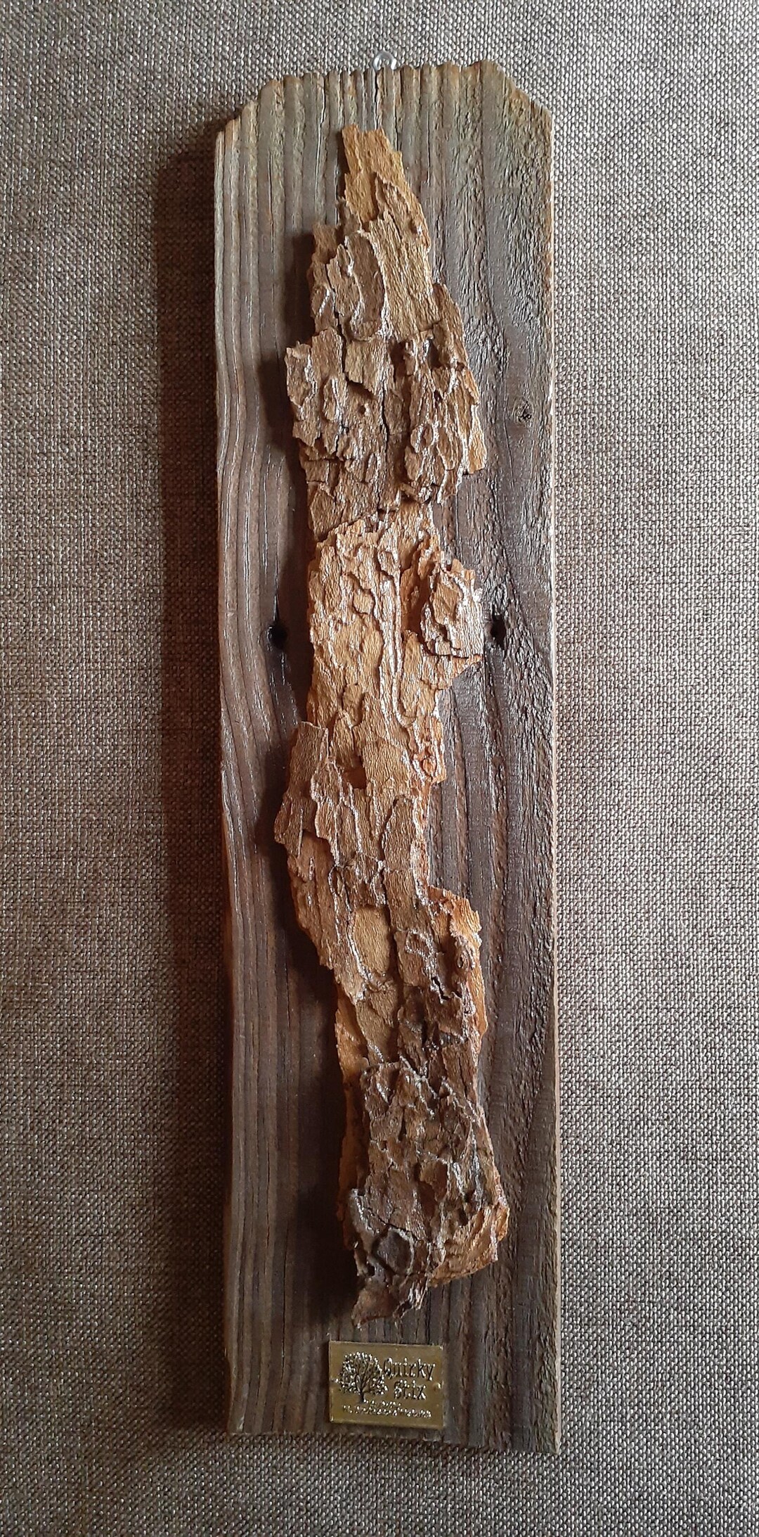 Sycamore Bark Wood Art: Weathered Fence Board Wall Decor - Etsy