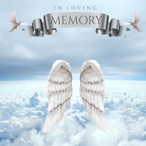 Angel Wings and Heaven Gate Backdrop Memorial Background - Etsy