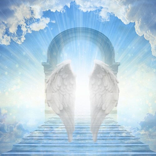 Angel Wings and Heaven Gate Backdrop Memorial Background - Etsy