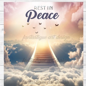 Sunset Rest in Peace PNG Design, Memorial Background in Loving Memory ...