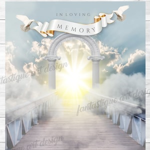 In Loving Memory PNG, Memorial Template, Funeral Printable, Heaven Pier ...