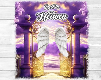 Purple Memorial PNG in Loving Memory Memorial Background - Etsy
