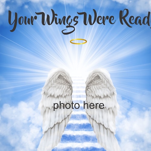 Angel Wings Png Heaven Background in Loving Memory PNG 02 - Etsy