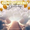 Happy Heavenly, Birthday in Heaven, Purple Sky Background, Memorial PNG, in Loving Memory PNG ...