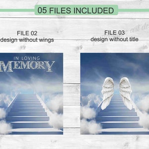 In Loving Memory PNG, Memorial Background Stairs to Heaven, Funeral ...