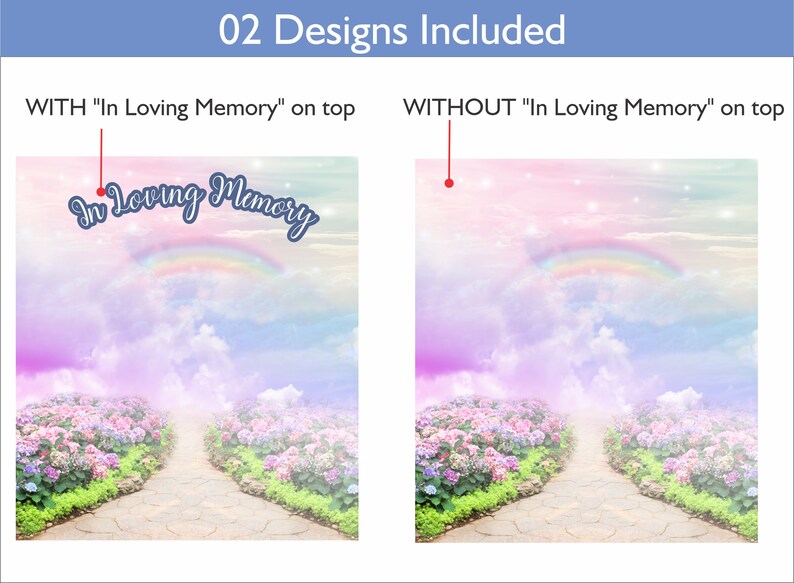 In Loving Memory PNG Memorial Background Celebration of Life - Etsy