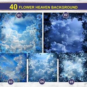 Heaven Background PNG Bundle, Flower Memorial Set of 40, Big Files ...