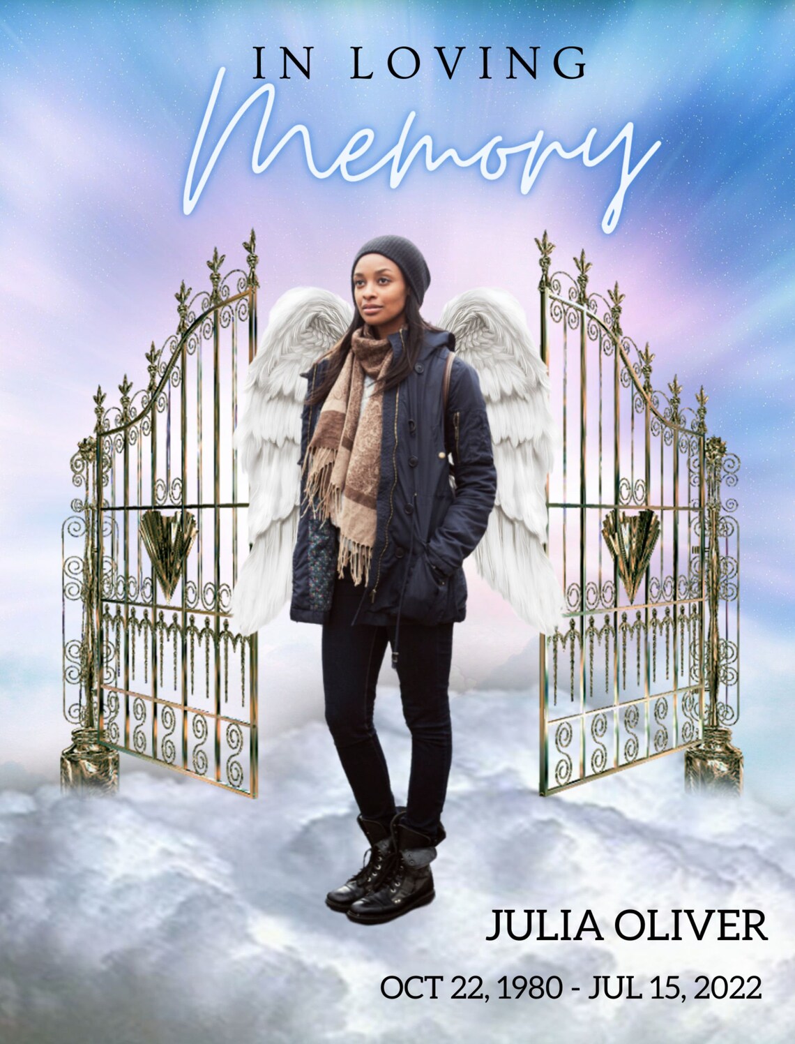 In Loving Memory Template Memorial Canva Editable Funeral - Etsy