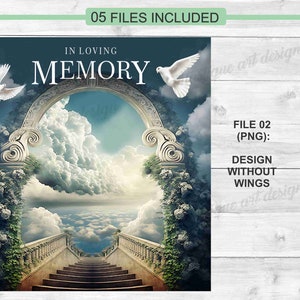 In Loving Memory PNG, Memorial Background Template to Add Pictures ...