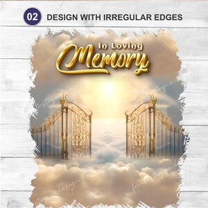 Golden Memorial PNG, in Loving Memory, Golden Gates Background, Funeral ...