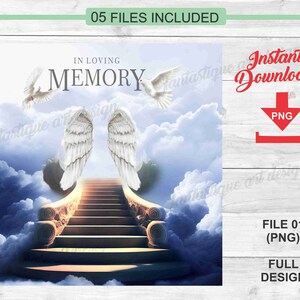 Blue in Loving Memory PNG Memorial Template Sublimation - Etsy