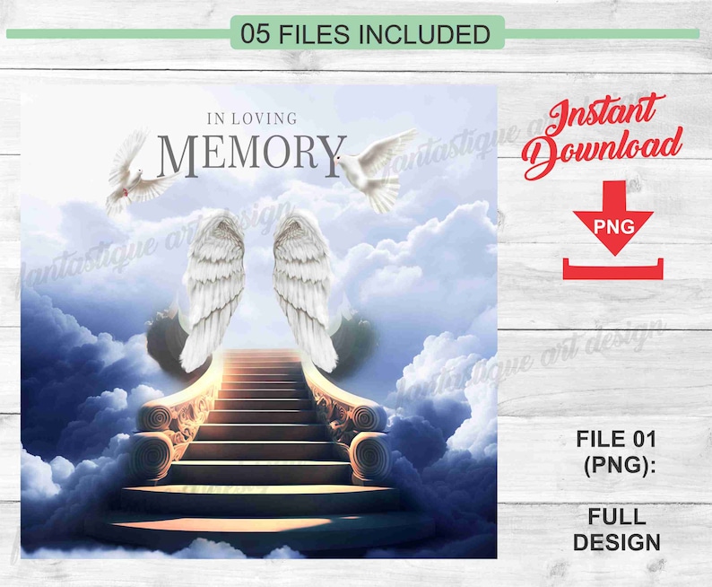 Blue in Loving Memory PNG Memorial Template Sublimation - Etsy