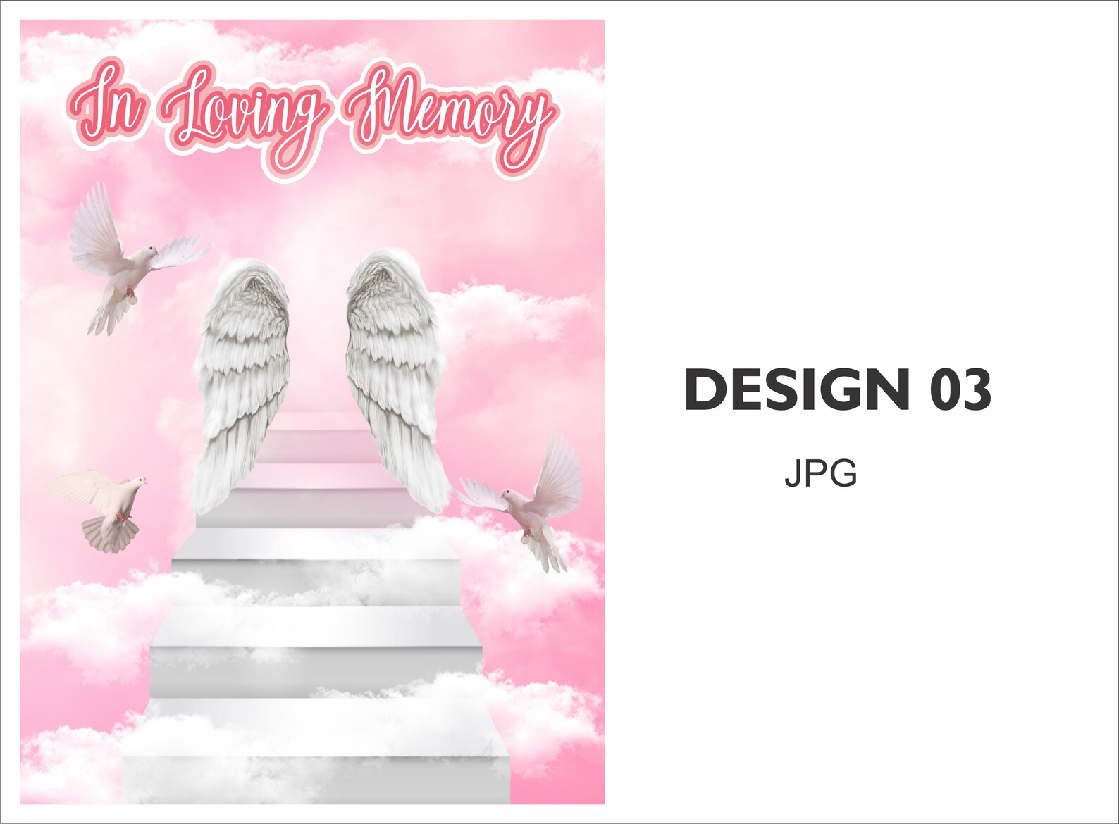 Pink in Loving Memory PNG Rest in Peace Memorial Background - Etsy