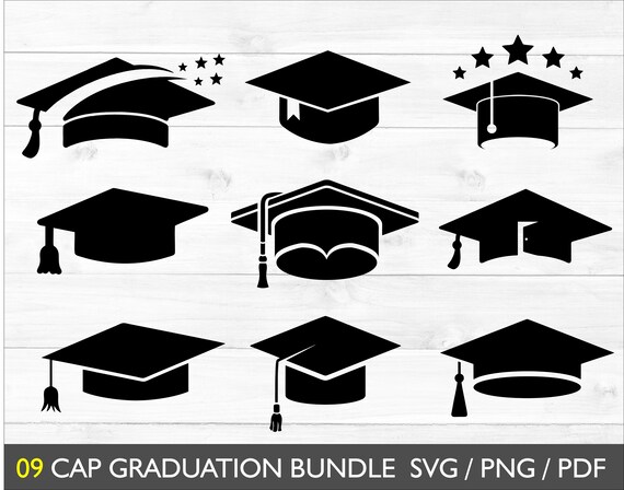 Graduation Cap Svg Bundle of 09 Senior Cap Class of 2022 - Etsy