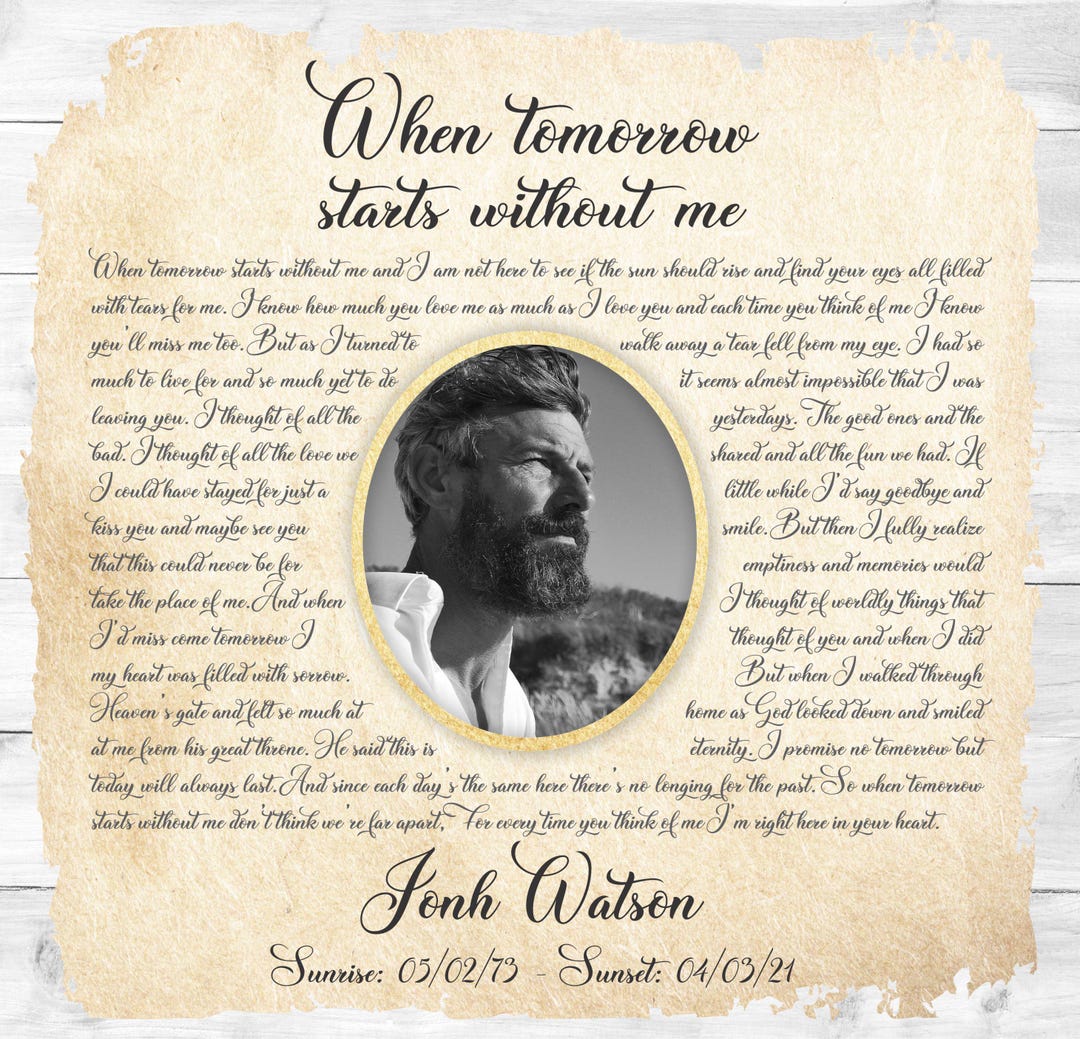 Memorial Poem PNG, in Loving Memory PNG SVG Photo Frame Template, Old ...