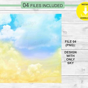 Memorial Background PNG | Watercolor Yellow, Blue, White | Angel Wings ...