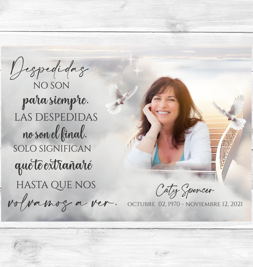 Spanish Memorial Poem PNG, Español Memorial Poema, Despedidas Non Son ...