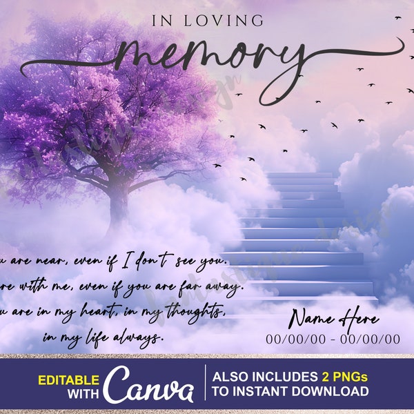Purple Memorial Design Png - Etsy