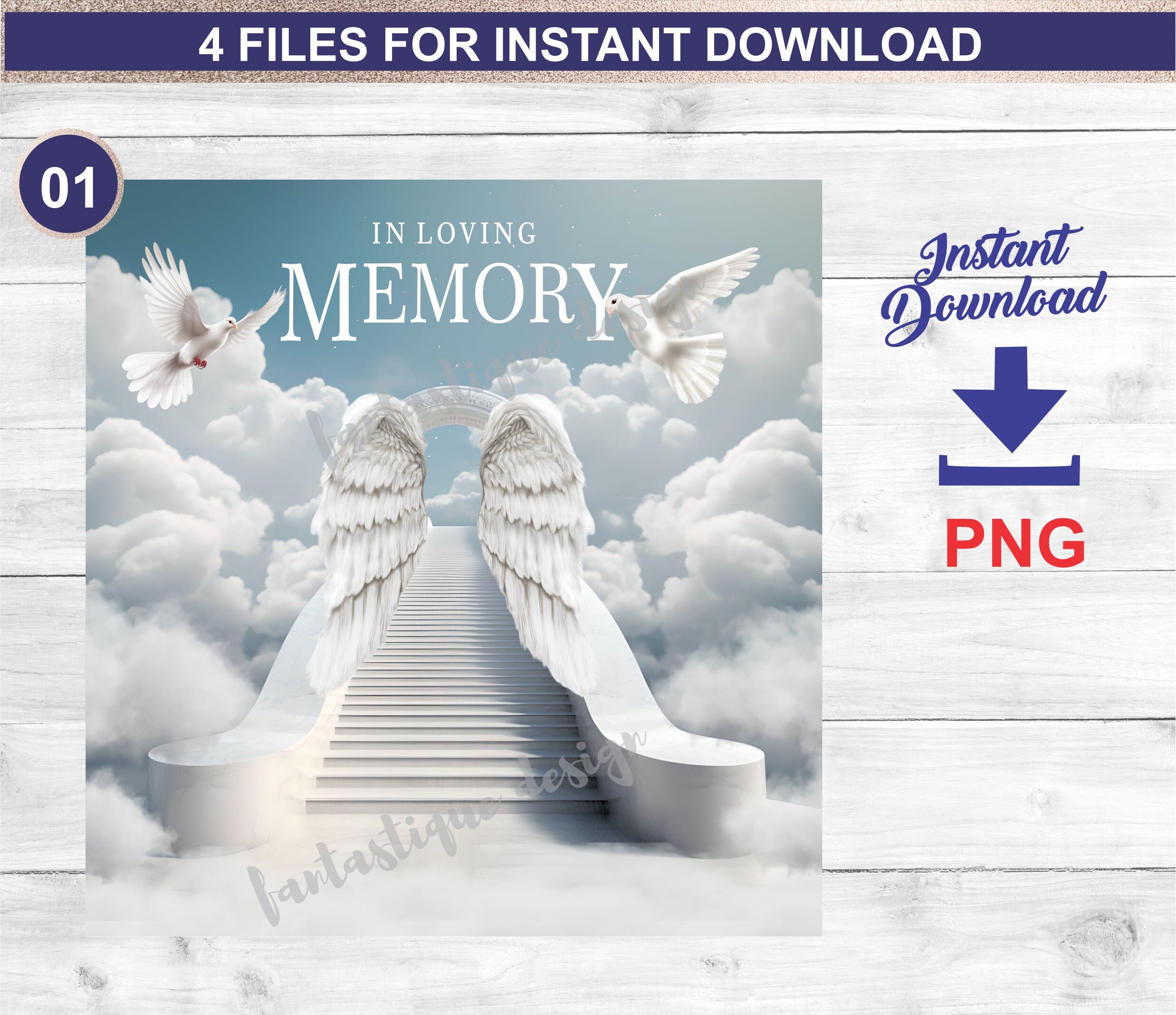 In Loving Memory PNG, Memorial Design, Add Pictures and Words, White ...
