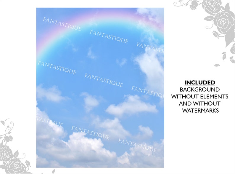 In Loving Memory Background - Rainbow in Heaven - Memorial Frame ...