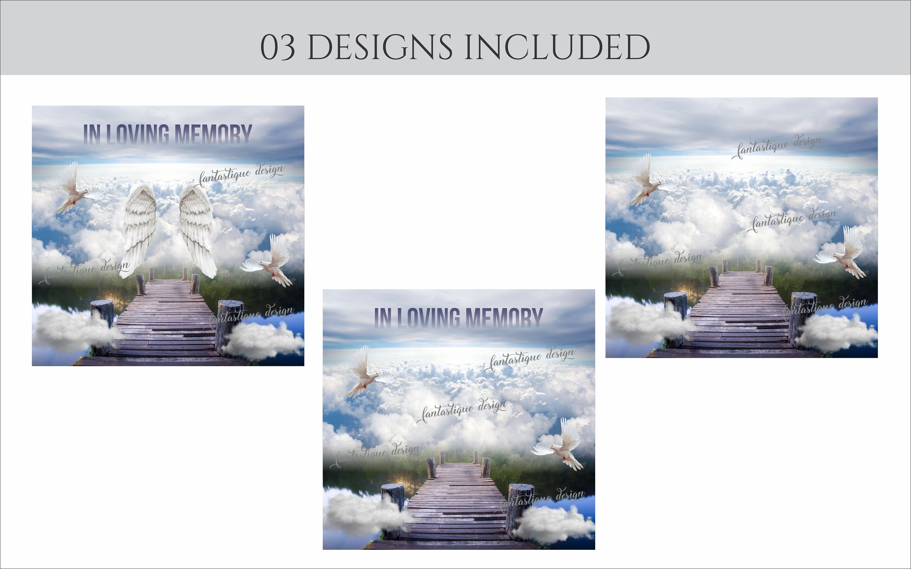 Blue in Loving Memory PNG, Memorial Background, Angel Wings in a ...