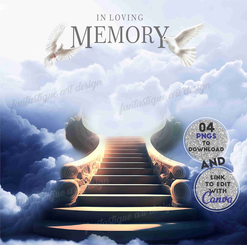 Blue in Loving Memory PNG Memorial Template Sublimation - Etsy