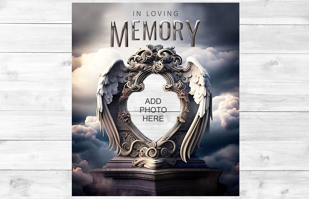 In Loving Memory PNG, Photo Template Memorial PNG, Transparent Frame to ...