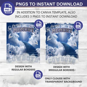 In Loving Memory PNG, Cowboys Memorial Editable Templates and Pngs to ...
