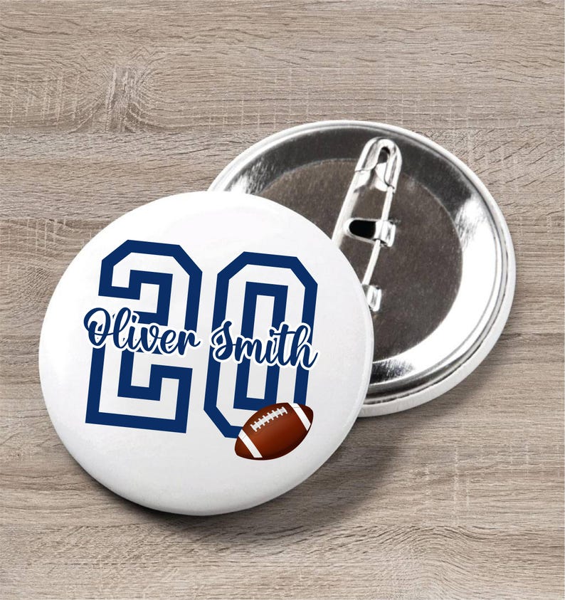 Editable Alphabet and Shirt Numbers Football, Custom Monogram Football ...