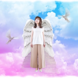 Memorial Background PNG | Angel Wings PNG | Purple RIP Background ...