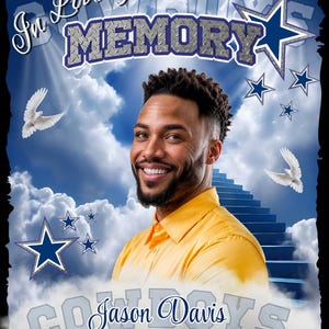 In Loving Memory PNG, Cowboys Memorial Editable Templates and Pngs to ...