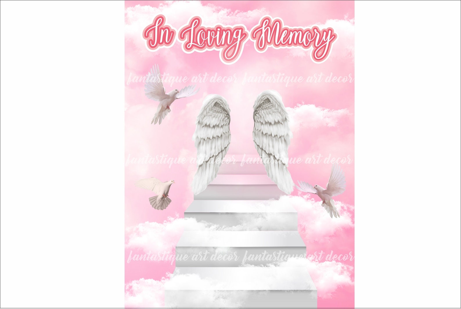 Pink in Loving Memory PNG Rest in Peace Memorial Background - Etsy