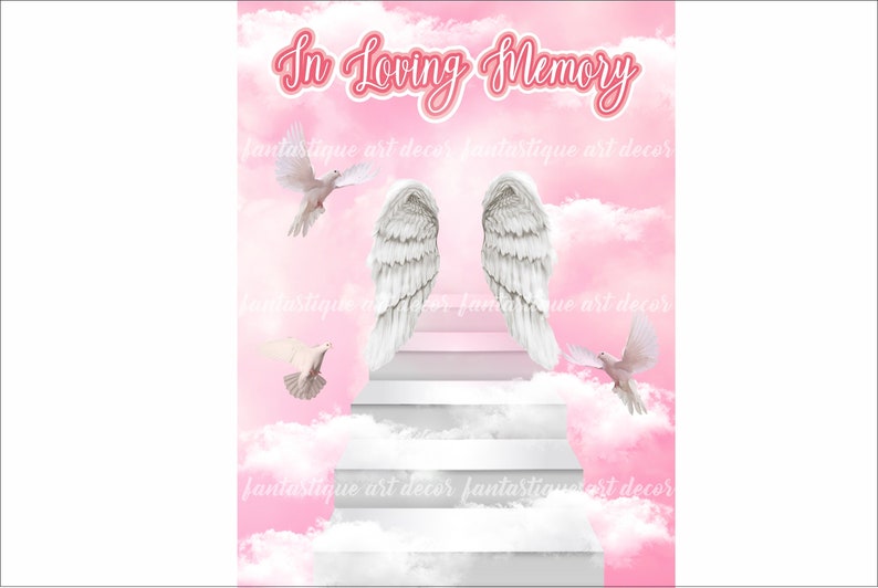 Pink in Loving Memory PNG Rest in Peace Memorial Background - Etsy