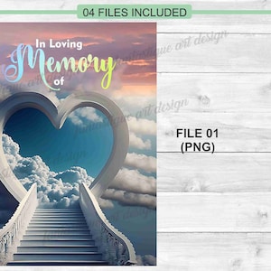 In Loving Memory PNG, Memorial Design, Rest in Peace Background, Heart ...