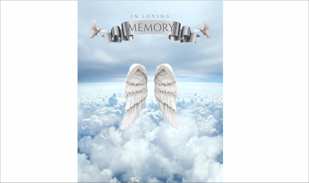 In Loving Memory PNG Cloud Overlay | Memorial Background Shirt Design ...